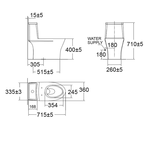 Flexio One-piece Toilet 3/4.2 Lpf | American Standard
